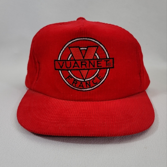 Vuarnet | Accessories | Vtg Vuarnet France Red Corduroy Snapback Adult ...